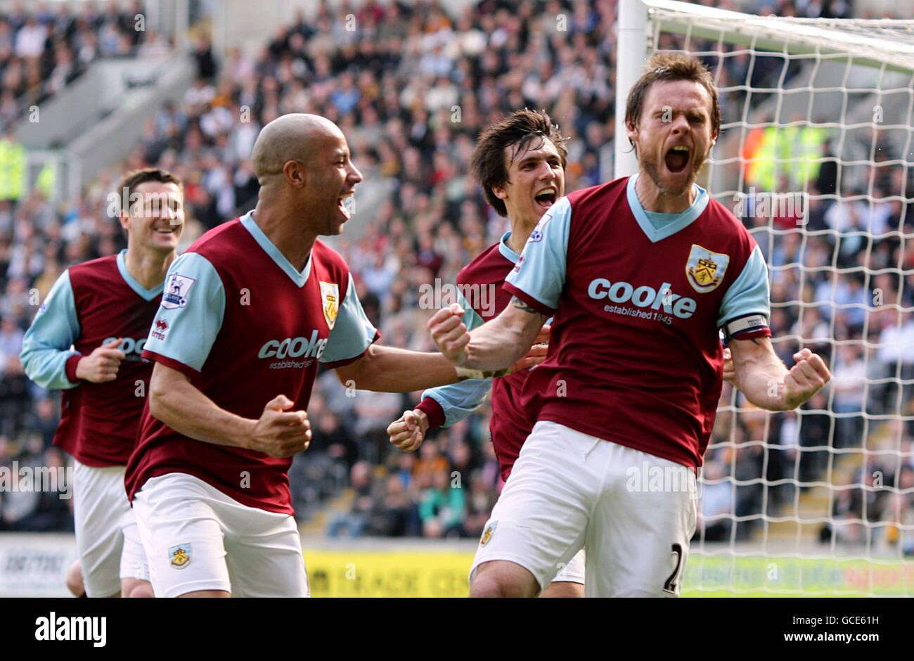 Burnleys graham alexander celebrates scoring hi-res stock photography ...