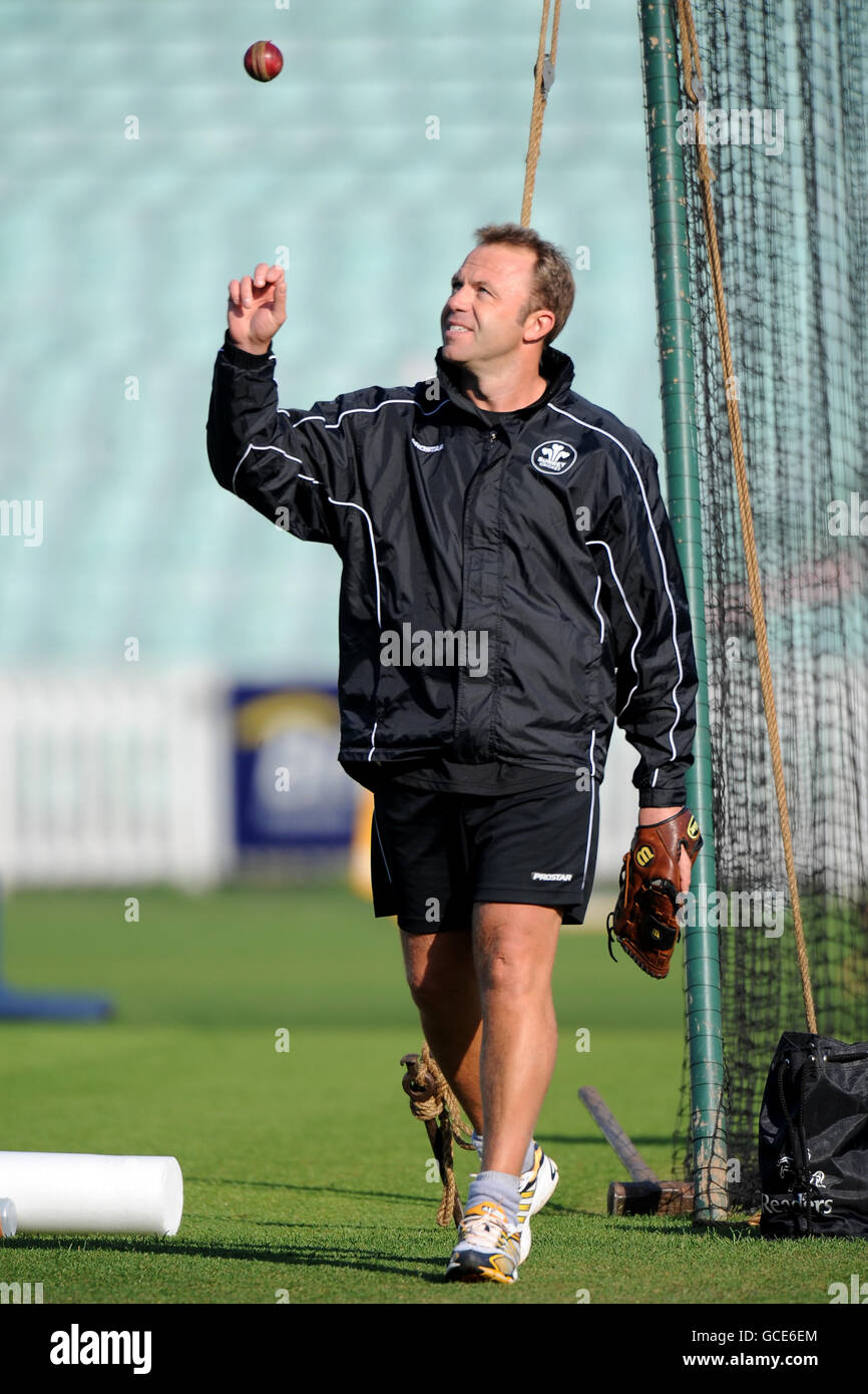 Surrey professional Cricket Manager Chris Adams during the nets ...