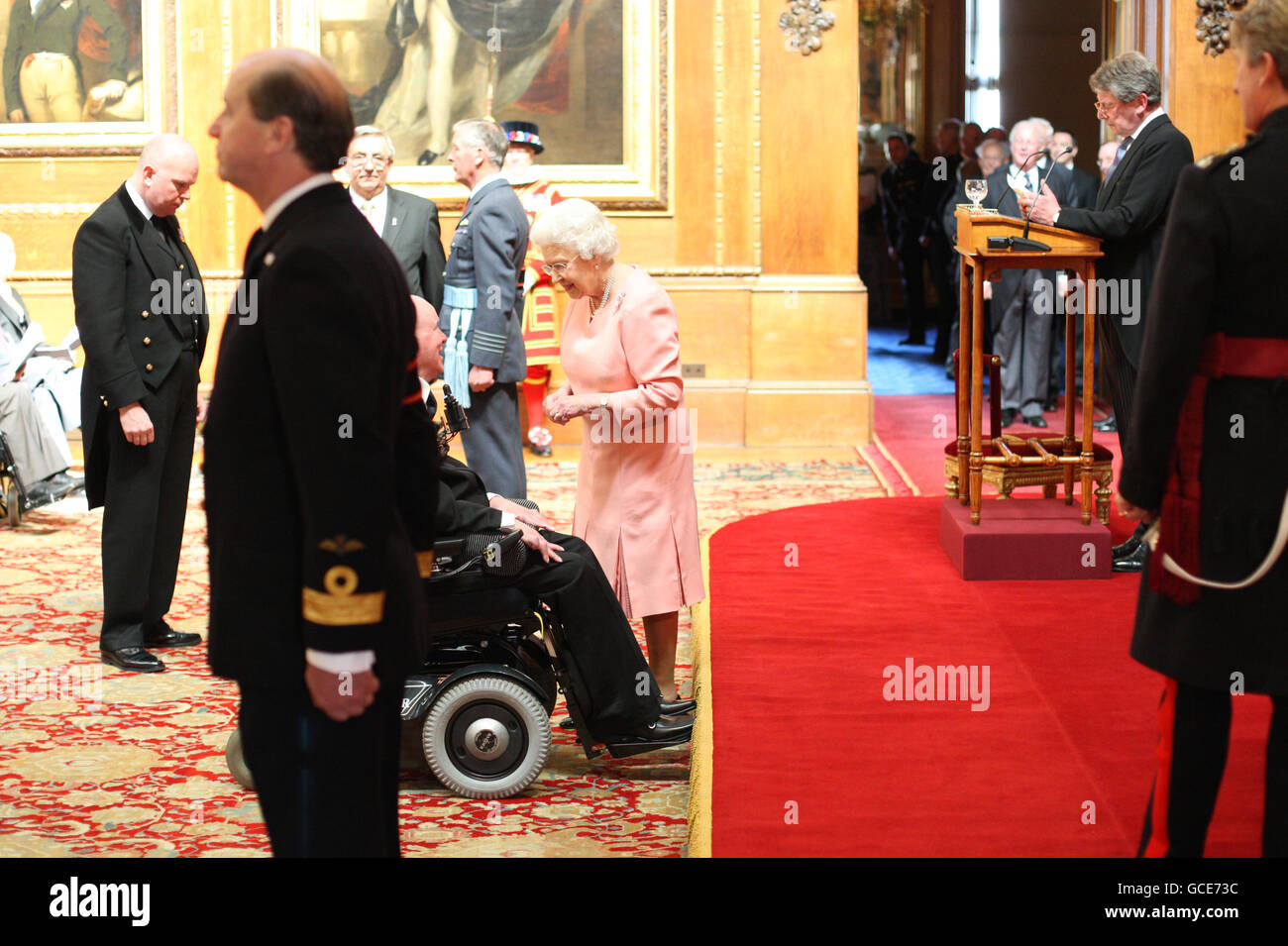 Mr. Philip Mason from Bordon is made an MBE by The Queen at Windsor ...