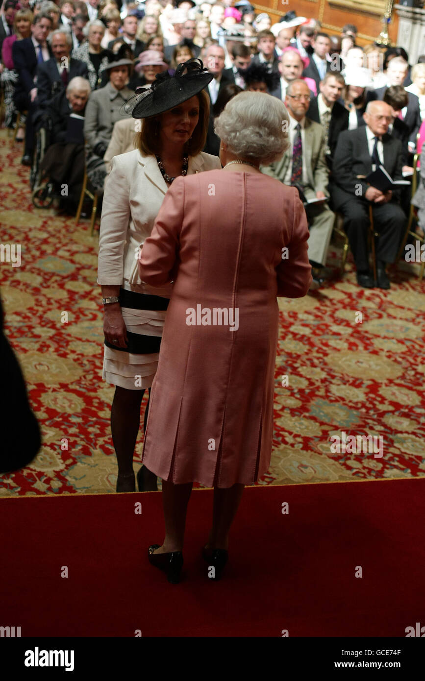 Mrs Debra King from Southampton is made an MBE by The Queen at Windsor ...