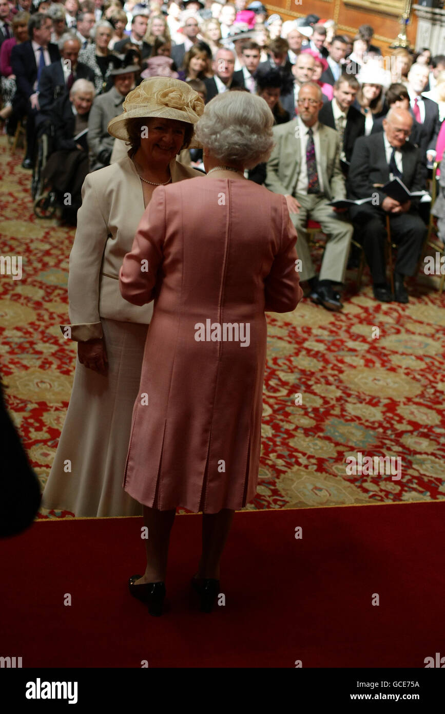 Mrs Maureen O'Neill from Bristol is made an MBE by The Queen at Windsor ...