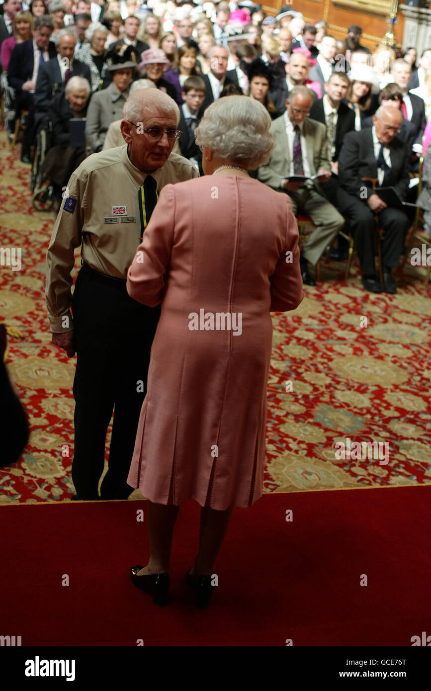 Mr. Alan Beavis from Reading is made an OBE by The Queen at Windsor ...