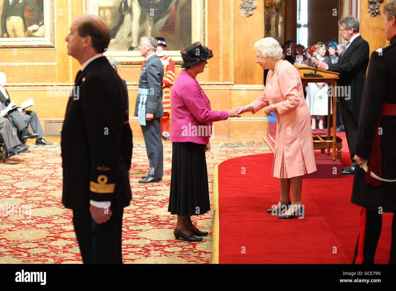 Mrs Barbara Davis from Stoke Poges is made an MBE by The Queen at ...