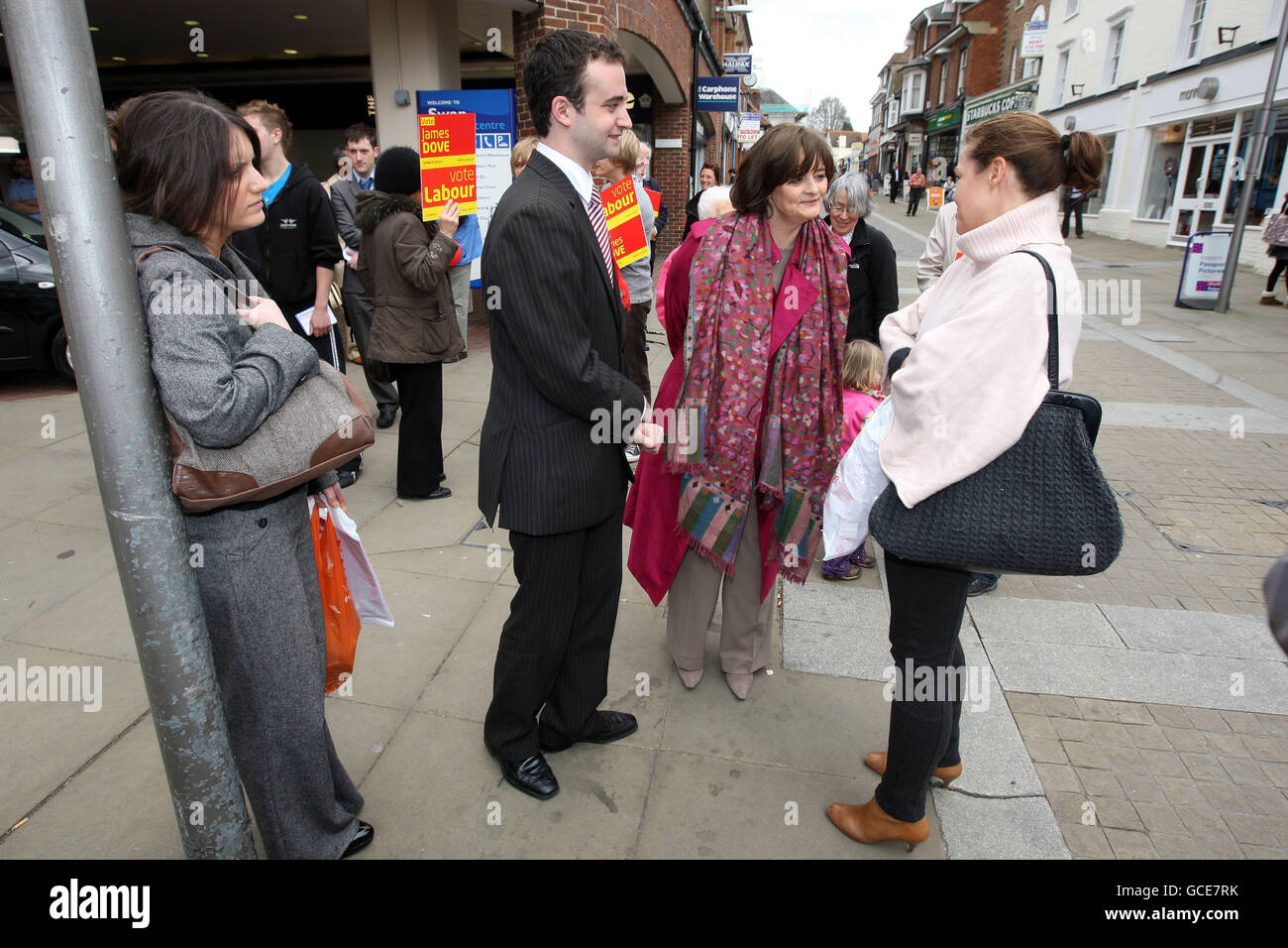Cherie Blair meets local residents in Leatherhead, Surrey with Labour's ...