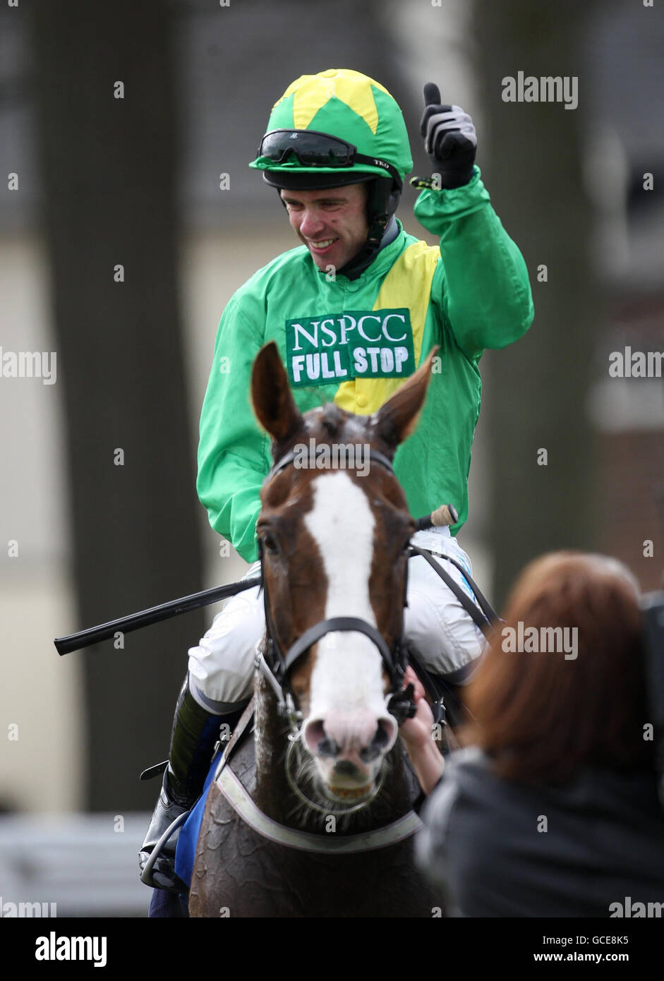 Merigo and jockey Timmy Murphy celebrate winning the Coral Scottish ...