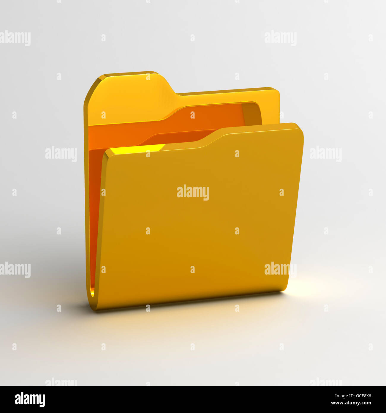 Open folder symbol 3D illustration Stock Photo - Alamy
