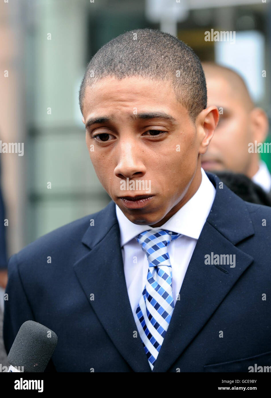 Omari Roberts, 23, outside Nottingham Crown Court where charges against ...