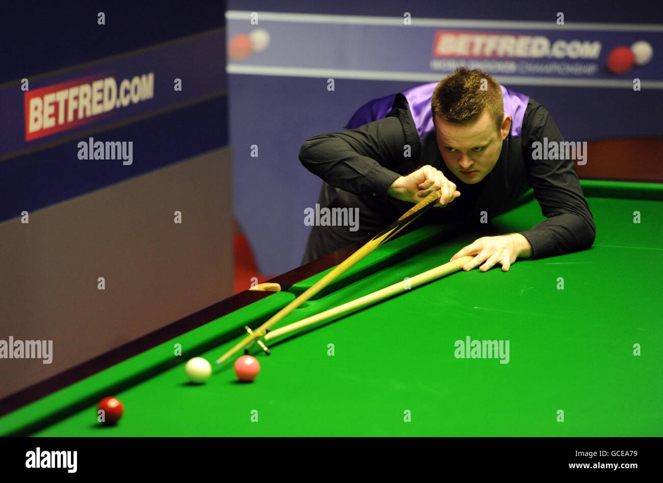 England's Shaun Murphy in action against Northern Ireland's Gerard ...