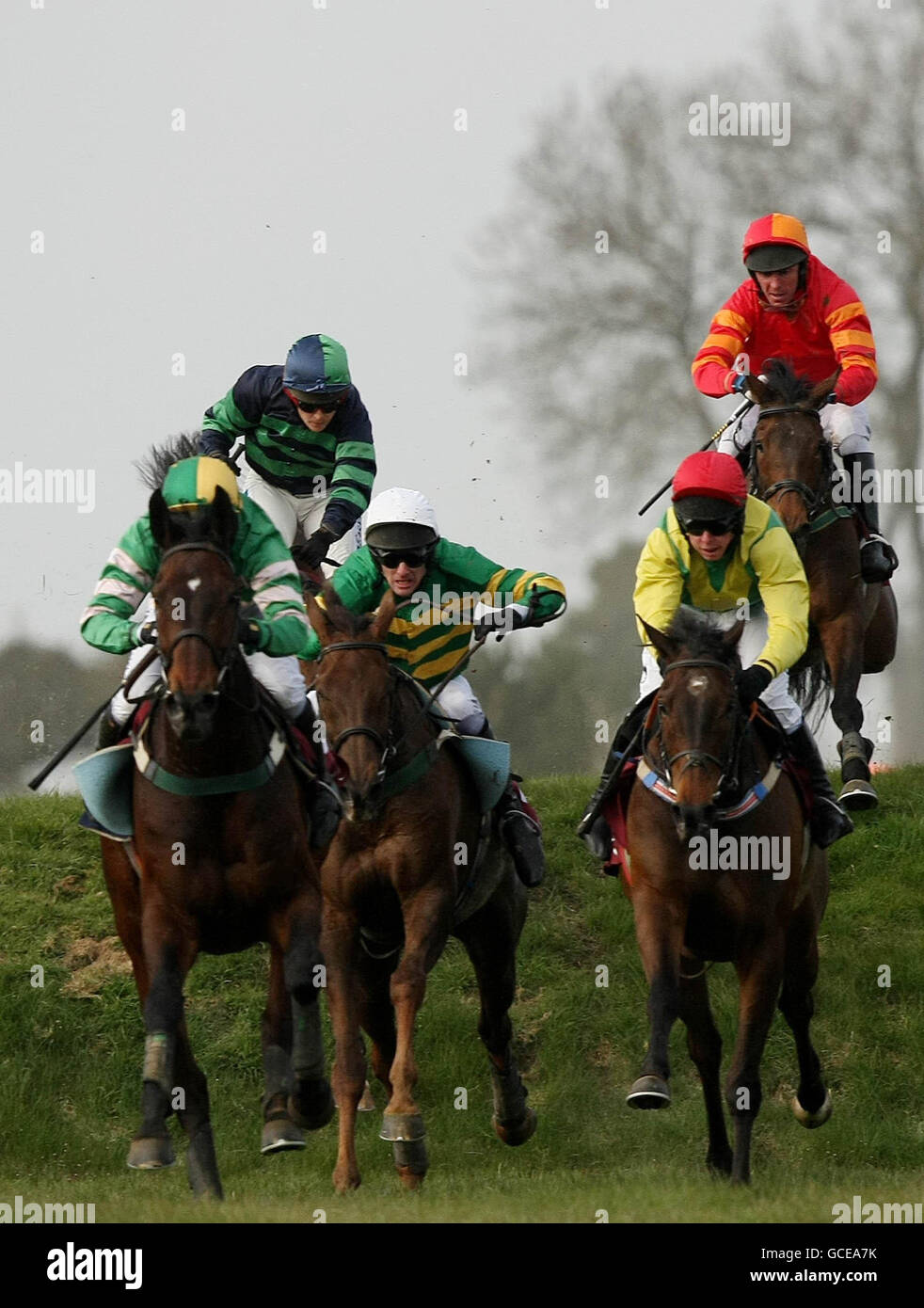 The field approach Ruby's Double during the Avon Ri Steeplechase for ...