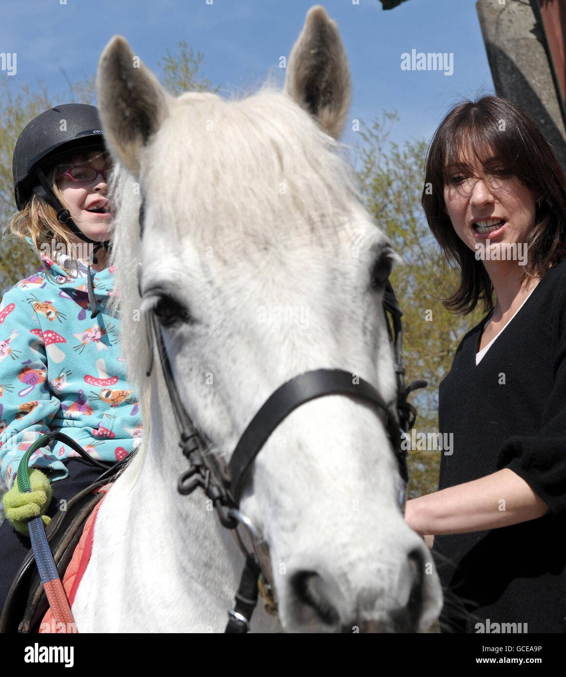 Samantha Cameron, wife of British opposition Conservative party leader ...