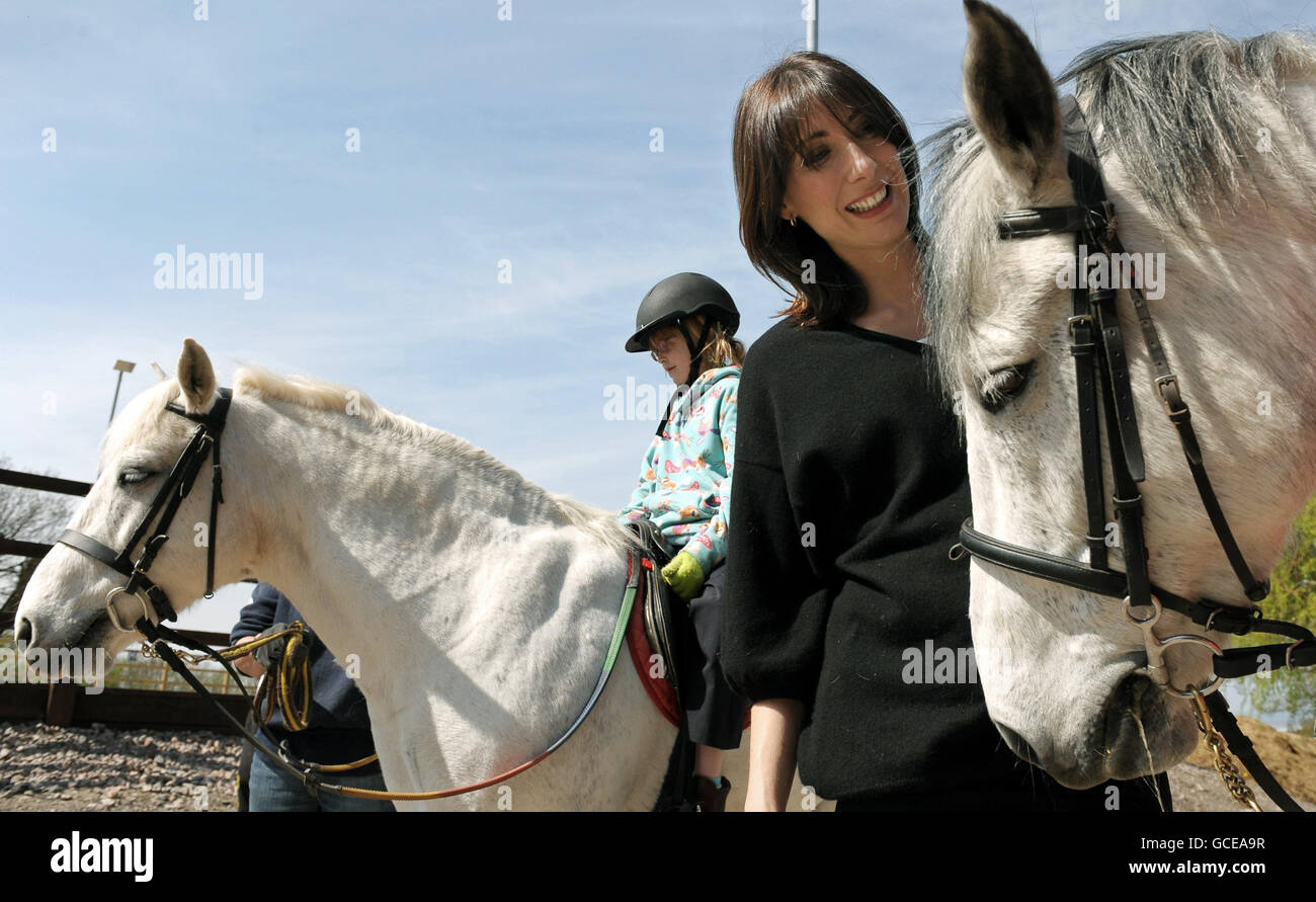 Samantha Cameron, wife of British opposition Conservative party leader ...
