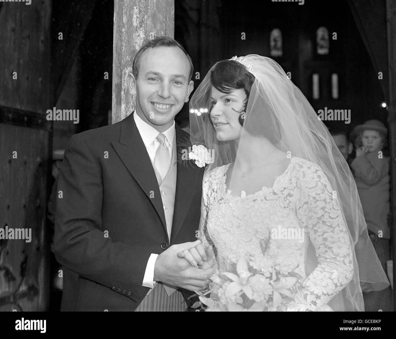 Formula One driver John Surtees marries Patricia Burke at the Church of ...