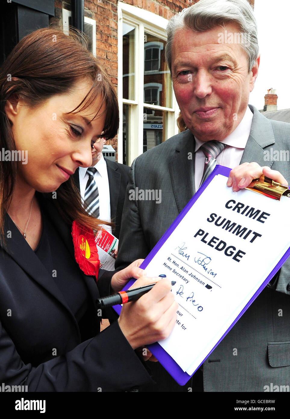 Labour candidate for Ashfield Gloria De Piero and Home Secretary Alan ...