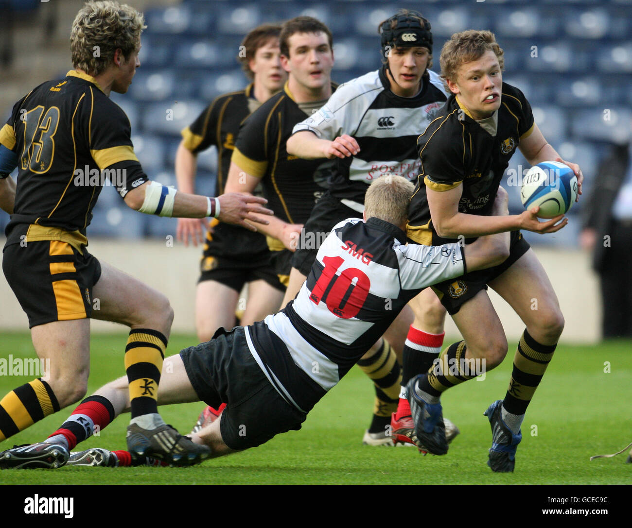Rugby Union - Under 18 Boys National Final - Murrayfield Stock Photo ...