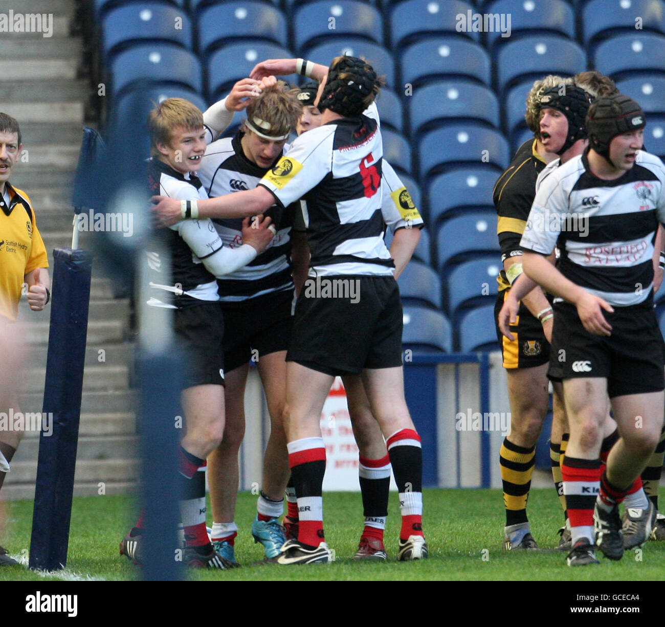 Rugby Union - Under 18 Boys National Final - Murrayfield Stock Photo ...
