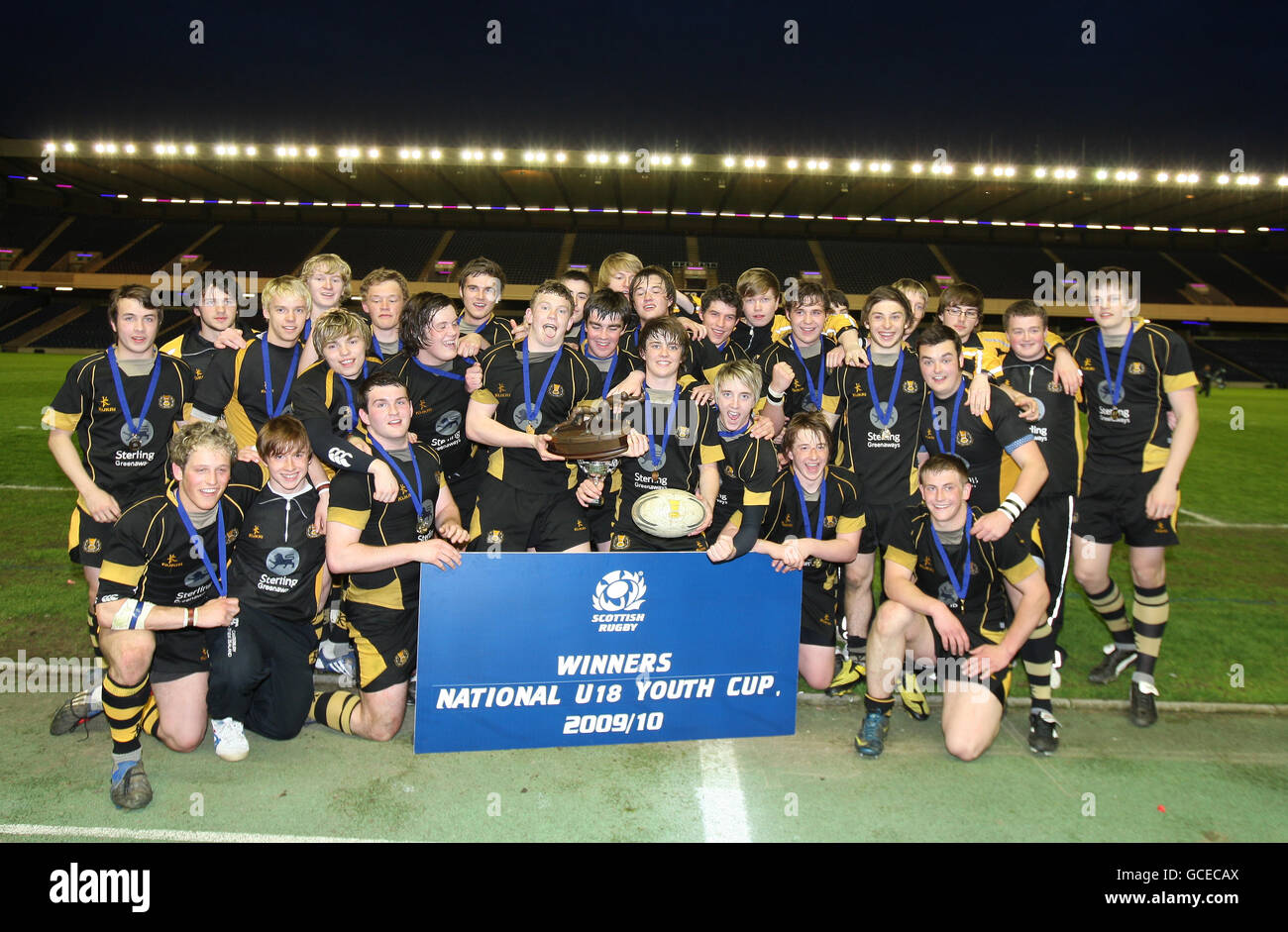 Rugby Union - Under 18 Boys National Final - Murrayfield Stock Photo ...