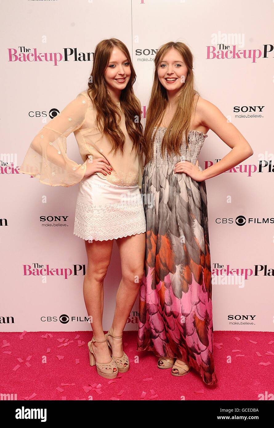 Samantha and Amanda Marchant arriving for the gala premiere of The Back ...