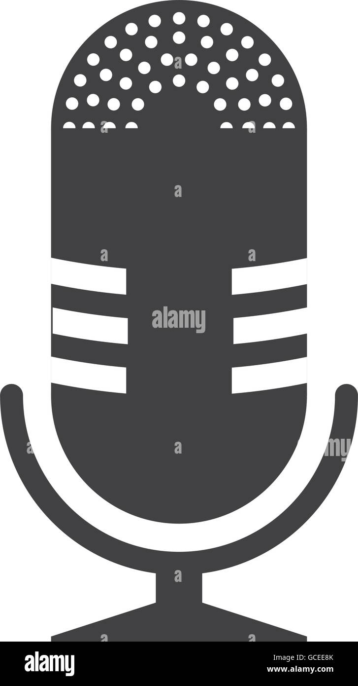 Microphone icon. Music and Sound concept. Vector graphic Stock Vector ...
