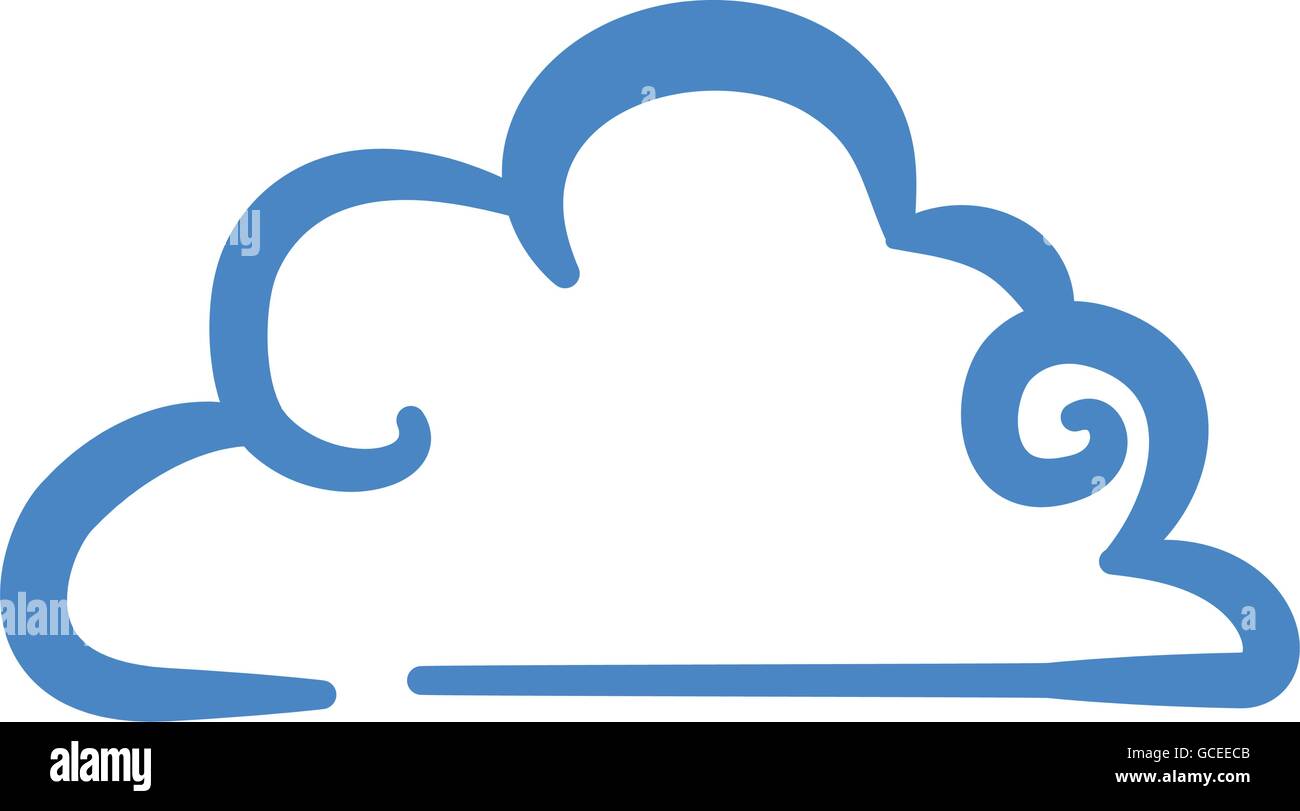 Cloud shape icon. Weather concept. Vector graphic Stock Vector Image ...