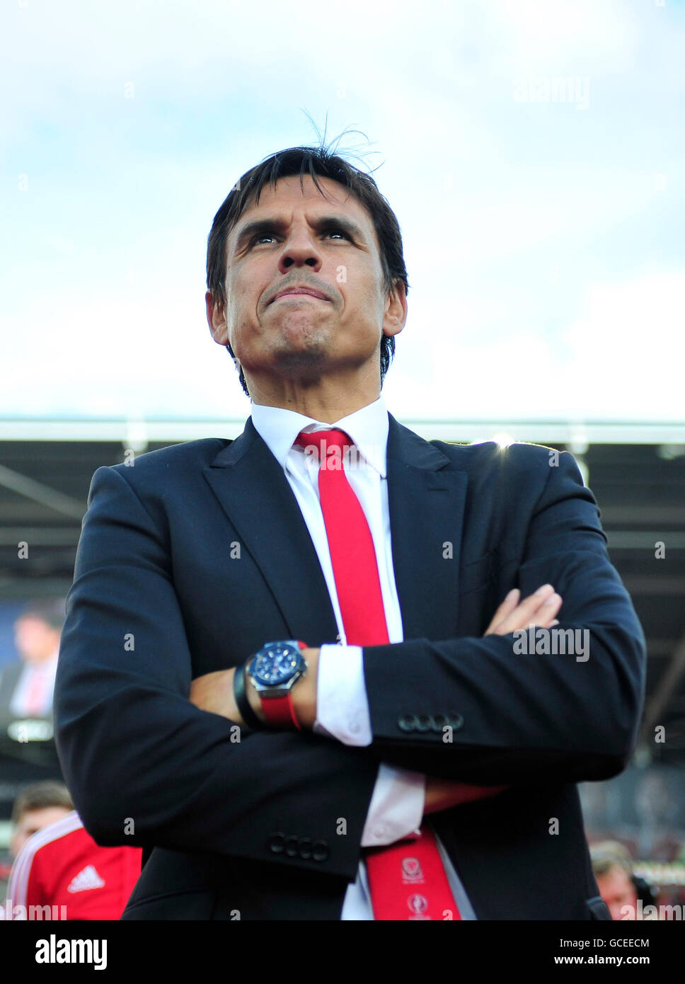 Wales manager Chris Coleman celebrates his teams success at Euro 2016 ...