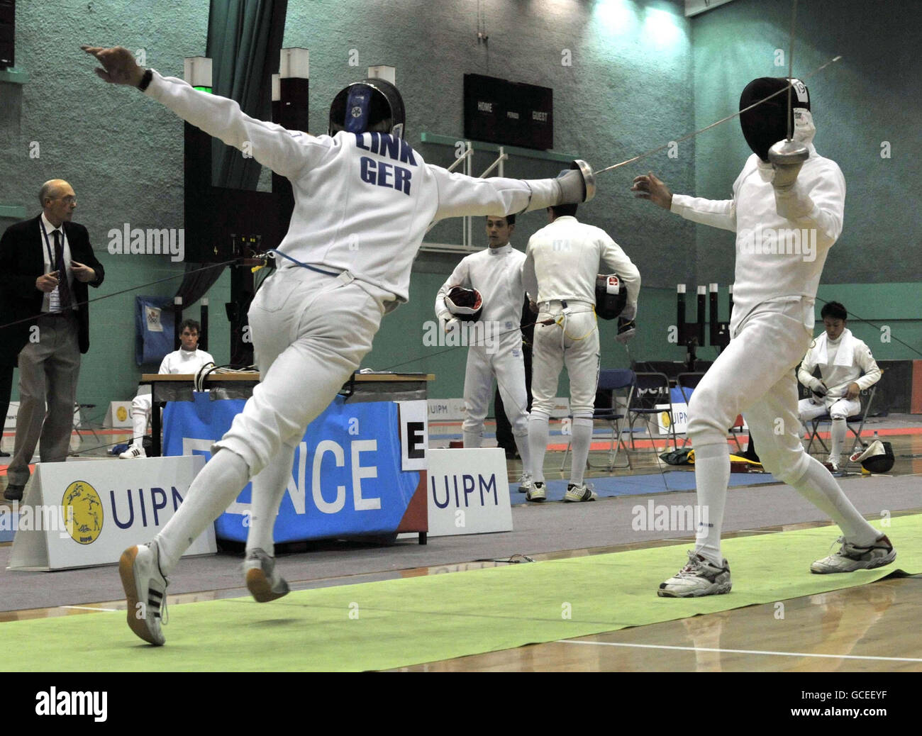 Germany's Christopher Link during the fencing event of the Modern ...