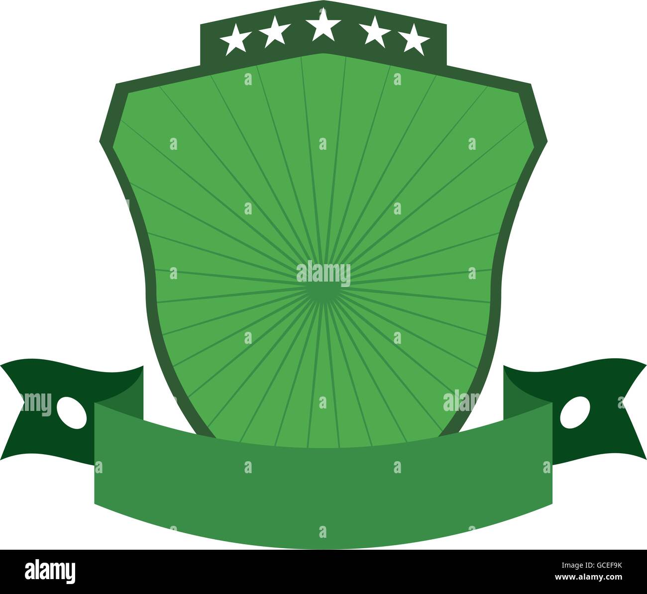 Green shield icon. Label concept. Vector graphic Stock Vector Image ...