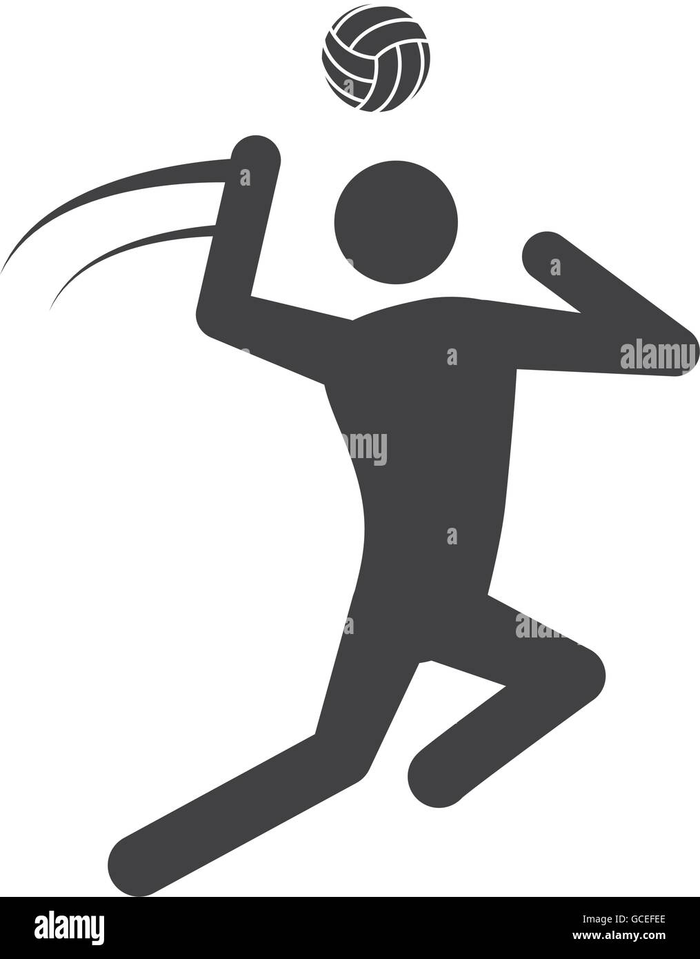 Volleyball and pictogram icon. Sport concept. Vector graphic Stock ...