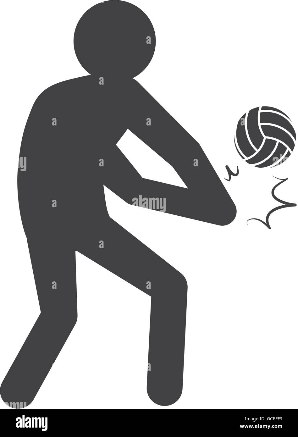 Volleyball and pictogram icon. Sport concept. Vector graphic Stock ...