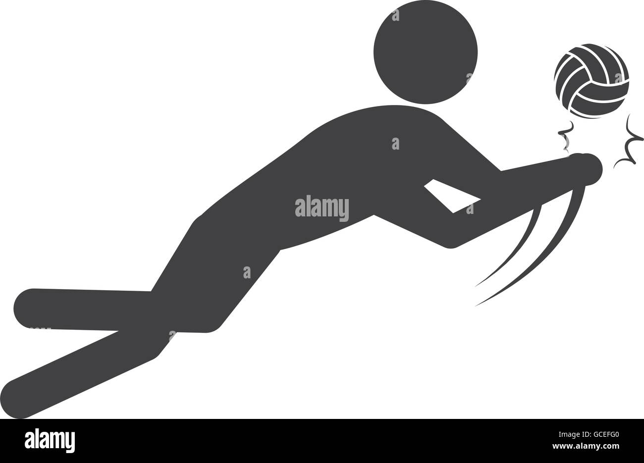 Volleyball and pictogram icon. Sport concept. Vector graphic Stock ...