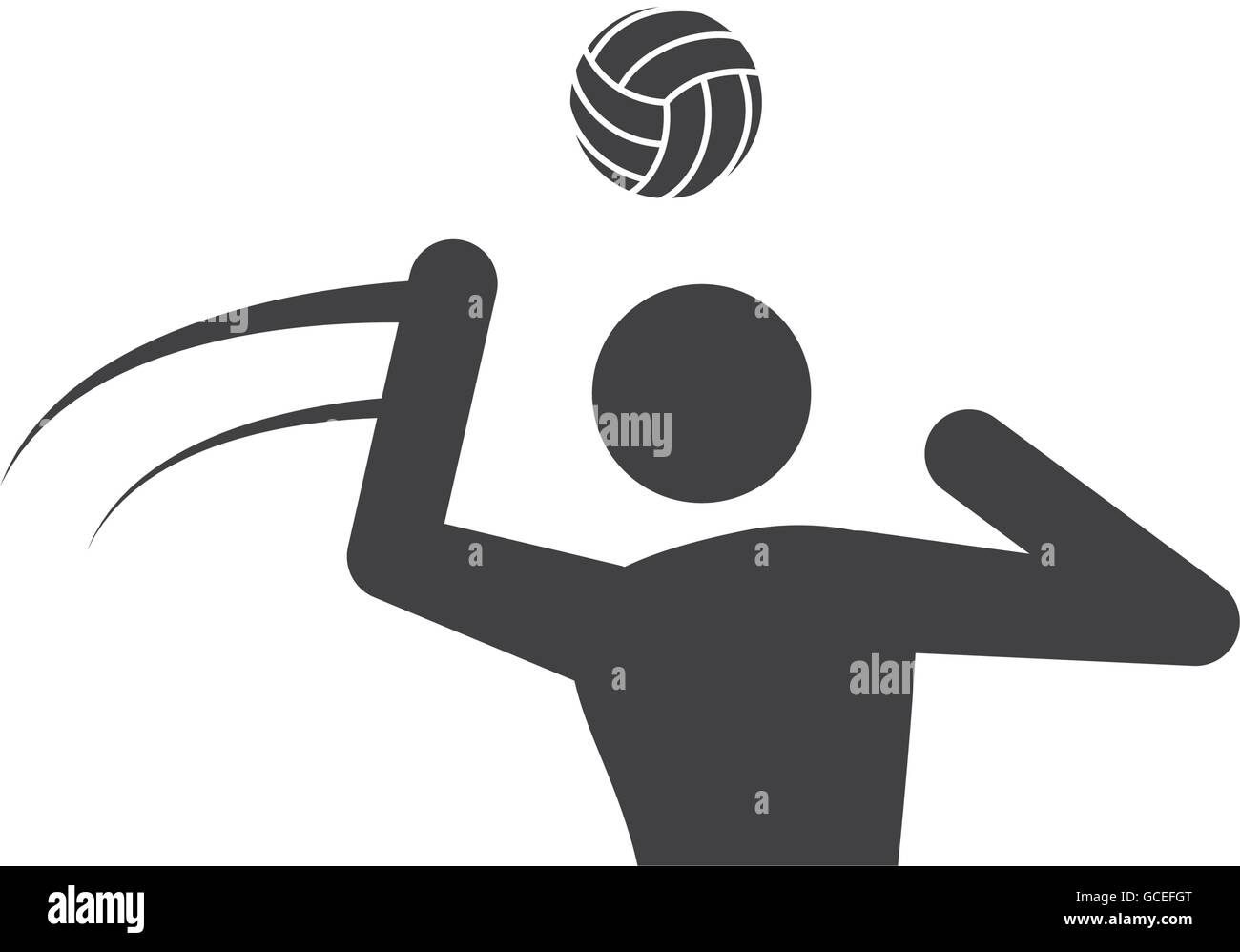 Volleyball and pictogram icon. Sport concept. Vector graphic Stock ...