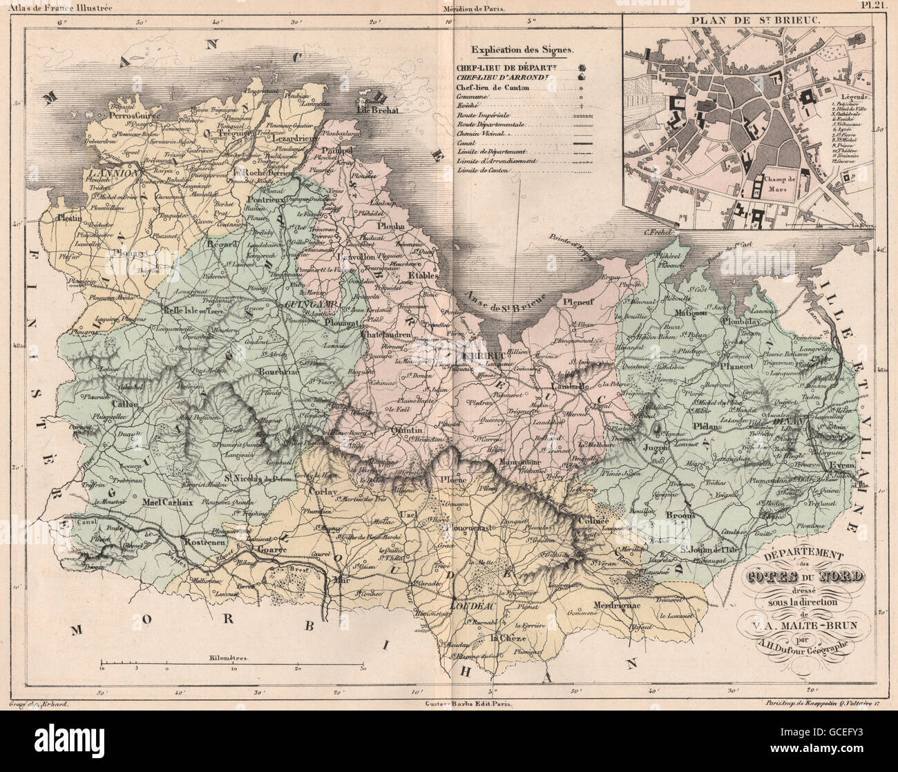 Map of st brieuc hi-res stock photography and images - Alamy