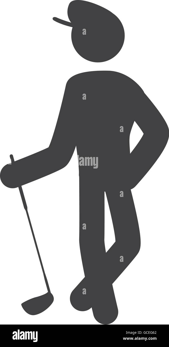 Golf club and pictogram icon. Sport concept. Vector graphic Stock ...