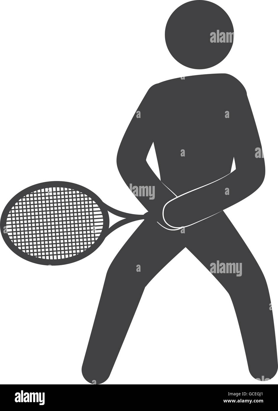 Tennis racket and pictogram icon. Sport concept. Vector graphic Stock ...