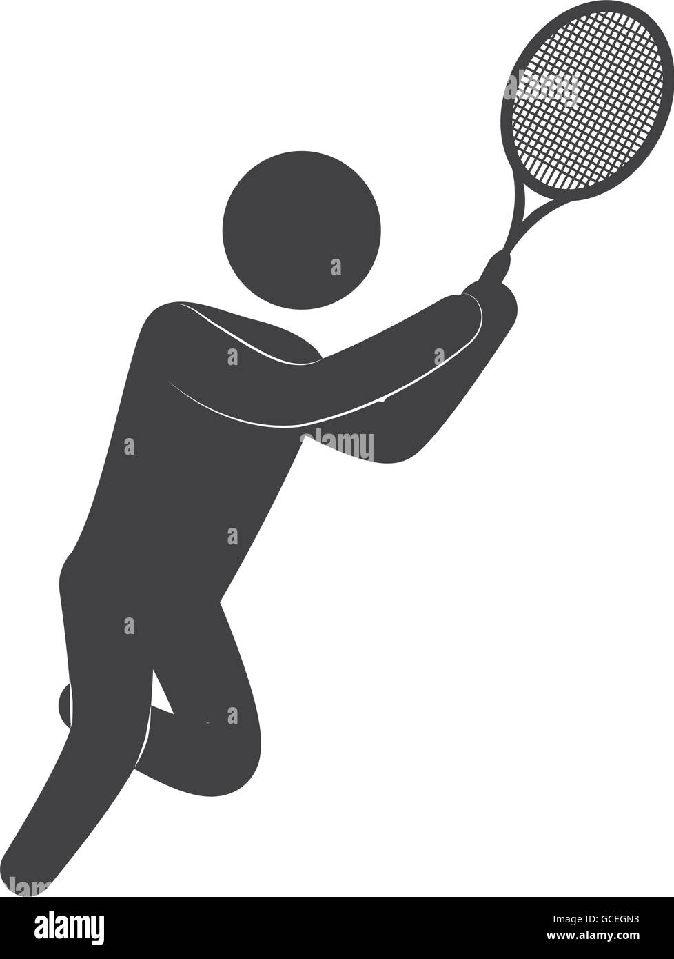 Tennis racket and pictogram icon. Sport concept. Vector graphic Stock ...