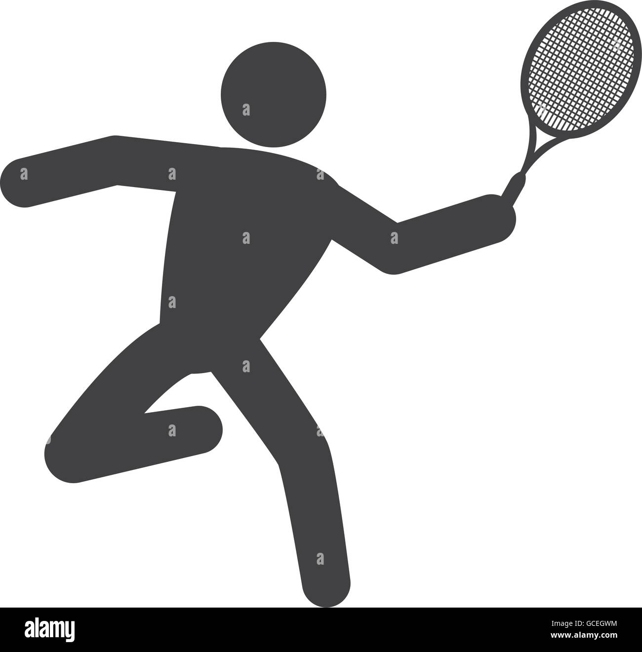 Tennis racket and pictogram icon. Sport concept. Vector graphic Stock ...