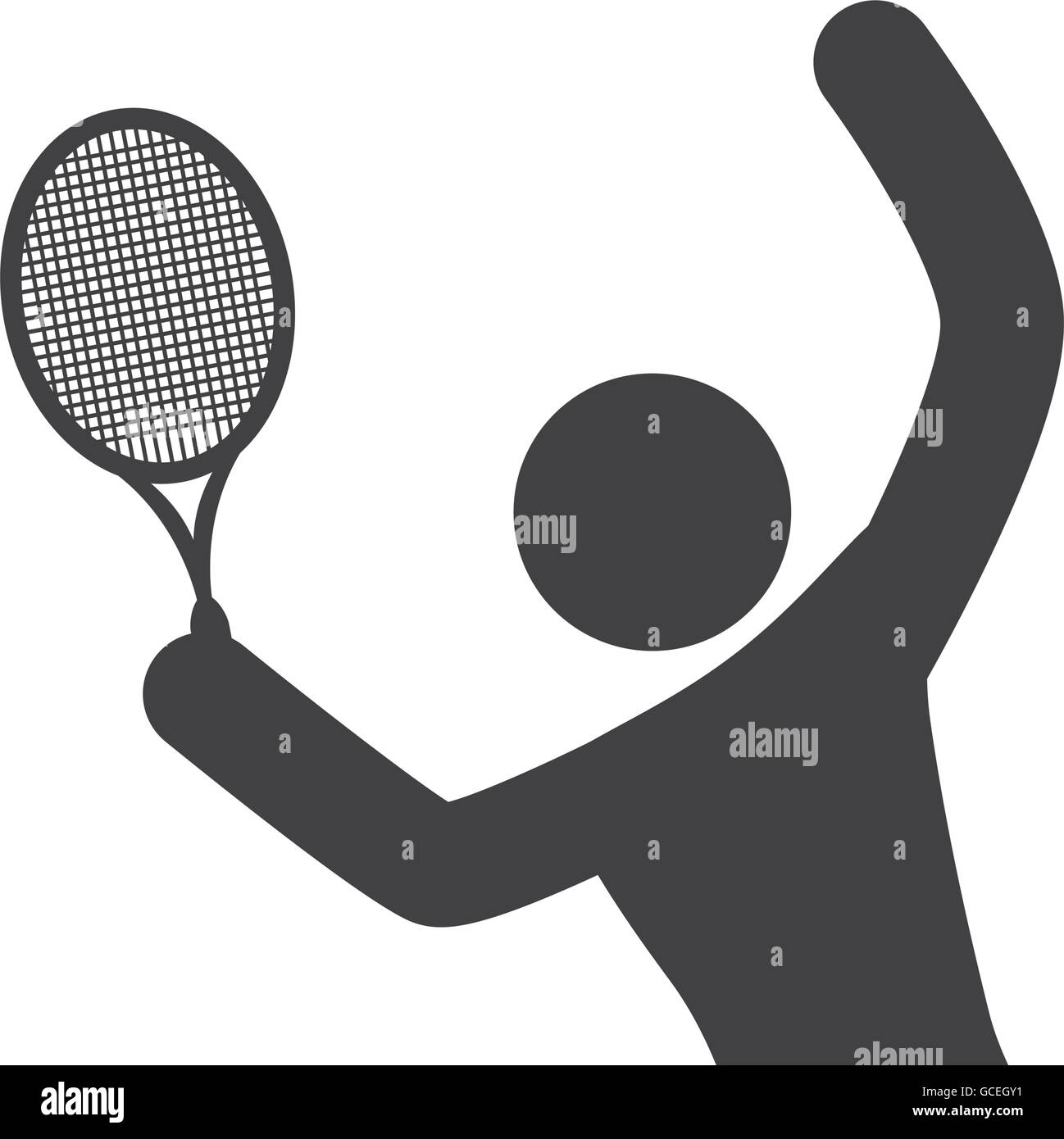 Tennis racket and pictogram icon. Sport concept. Vector graphic Stock ...