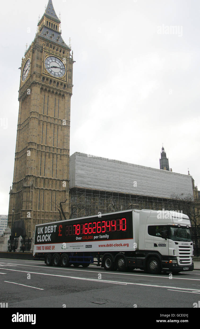 The TaxPayers' Alliance's (TPA) digital Debt Clock, which counts up the ...