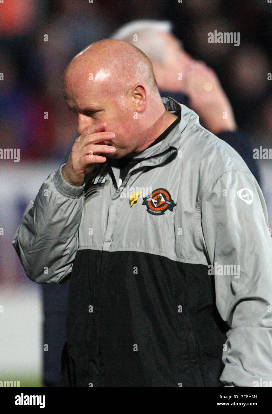 Dundee United's manager Peter Houston during the Clydesdale Bank ...