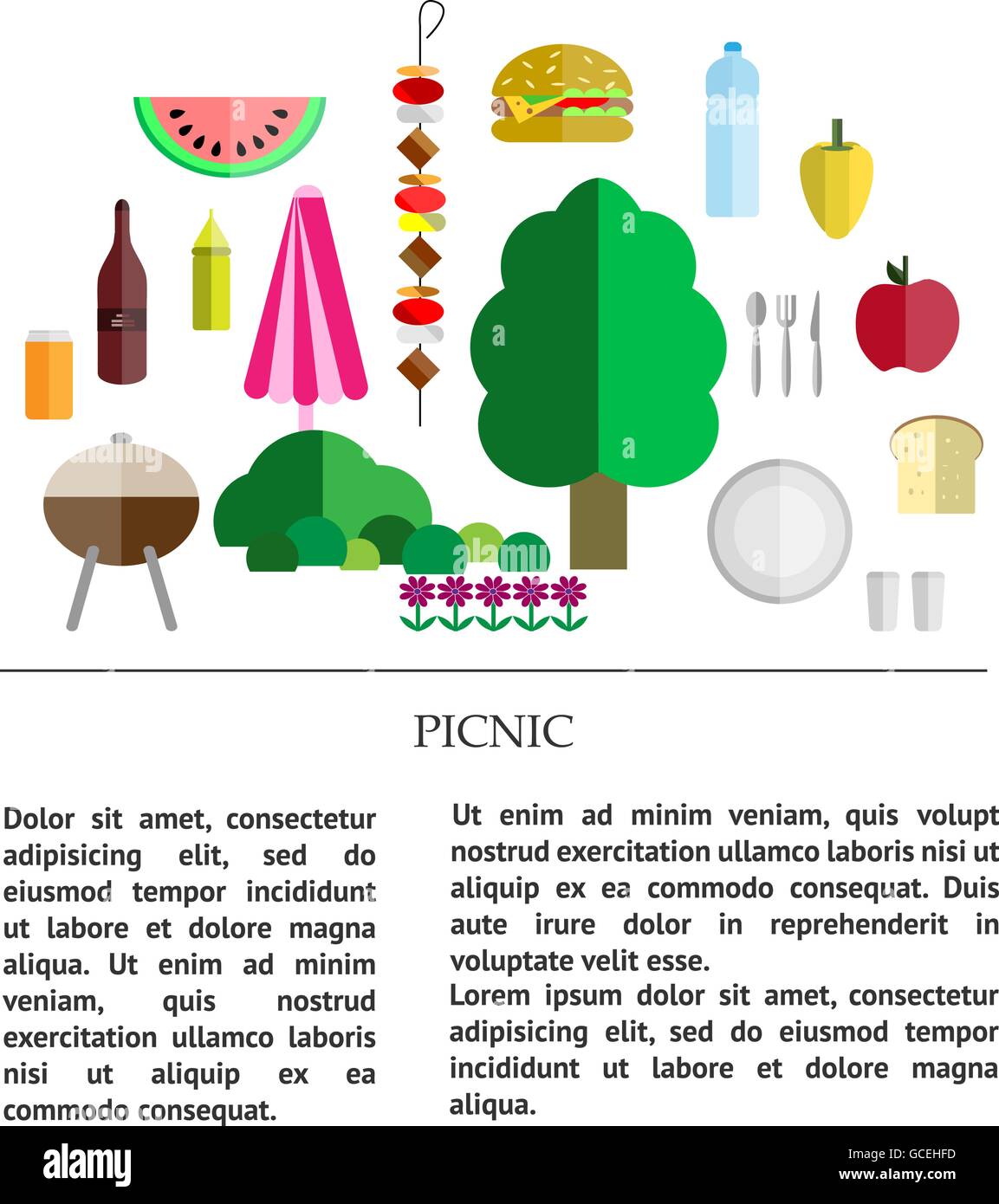 picnic icon collection Stock Vector Image & Art - Alamy