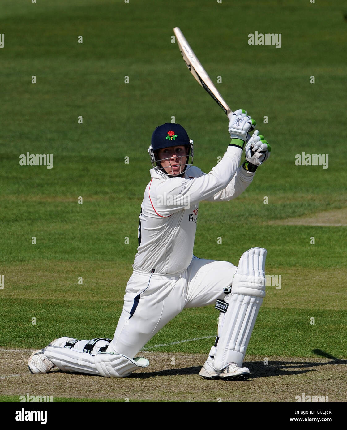 Lancashire's Steven Croft batting against Warwickshire Stock Photo - Alamy