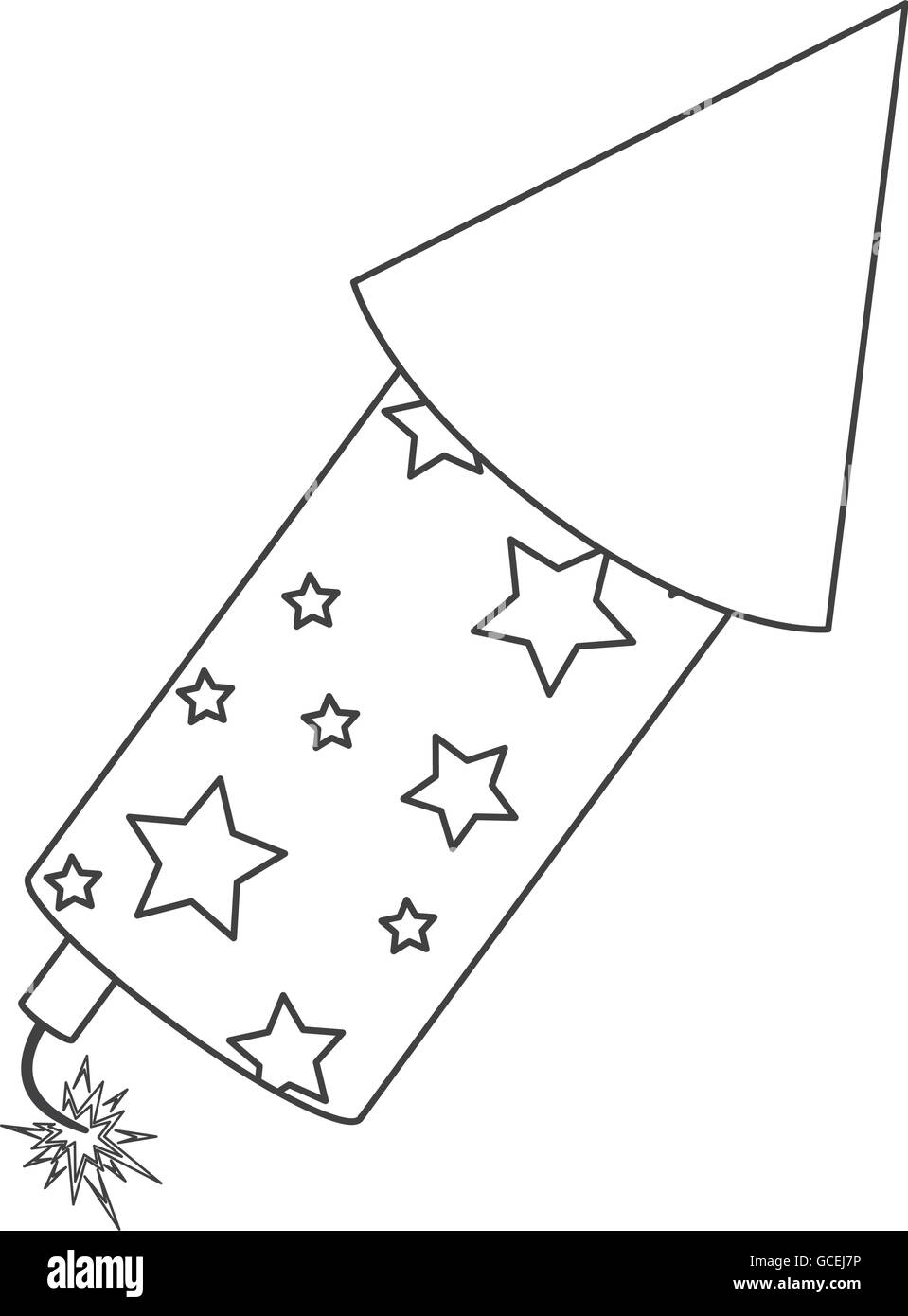 rocket fireworks fire light pyrotechnics Stock Vector Image & Art - Alamy