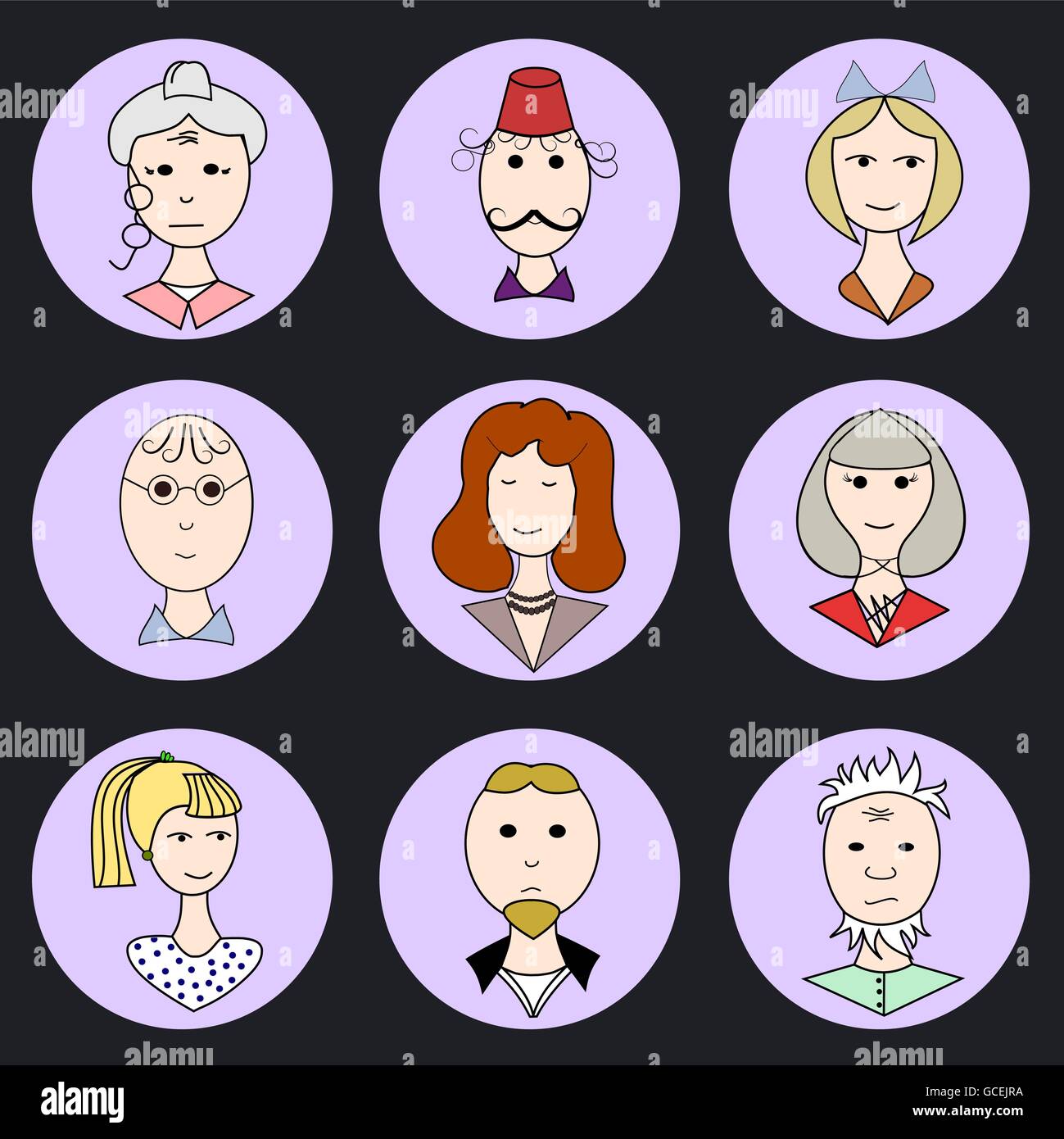 Color family icons Stock Vector Image & Art - Alamy