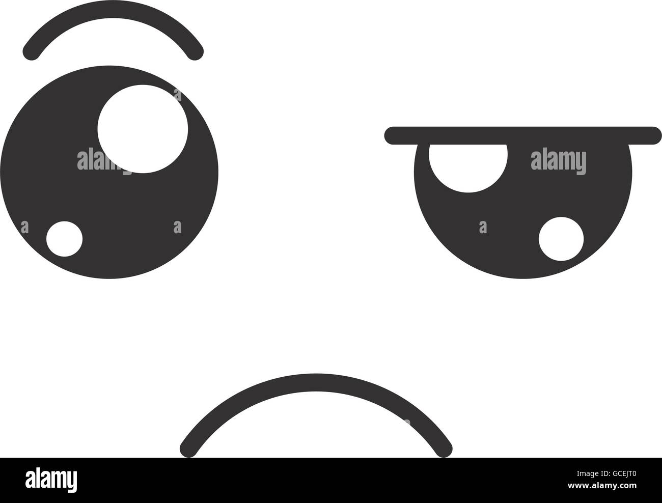 sad face emoticon isolated icon design Stock Vector Image & Art - Alamy
