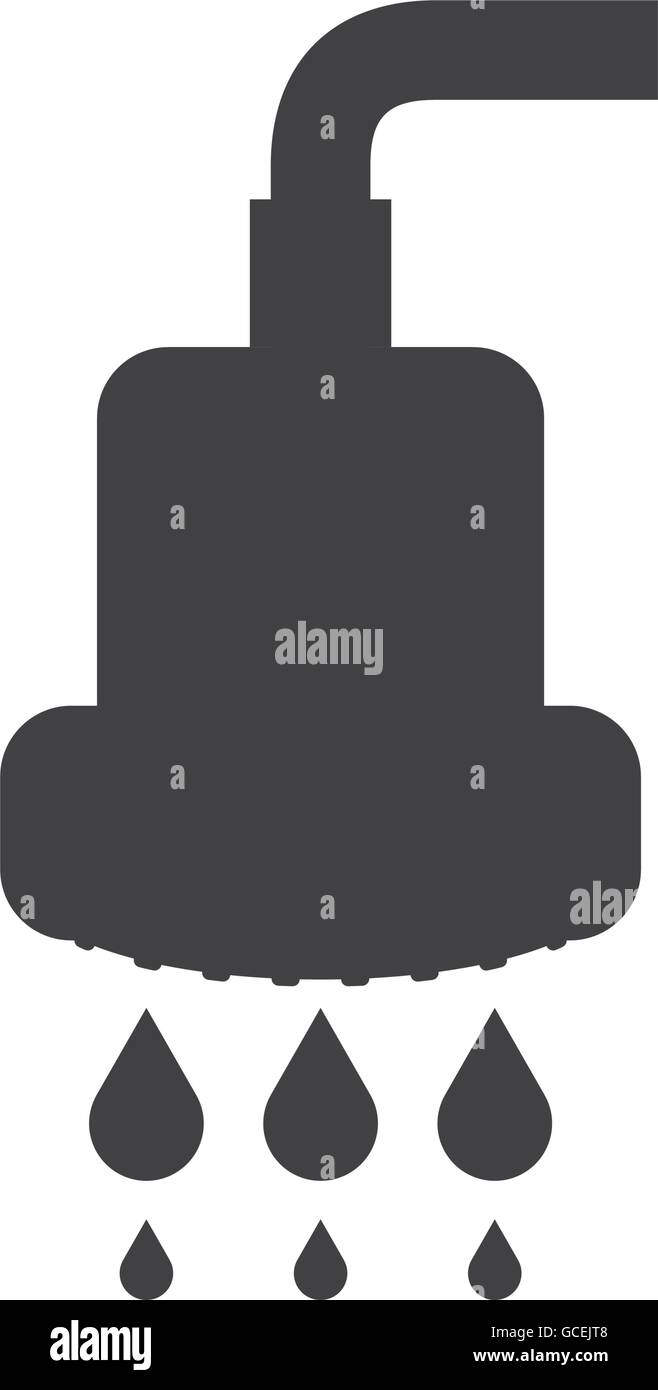 Shower icon. Bathroom design. Vector graphic Stock Vector Image & Art ...