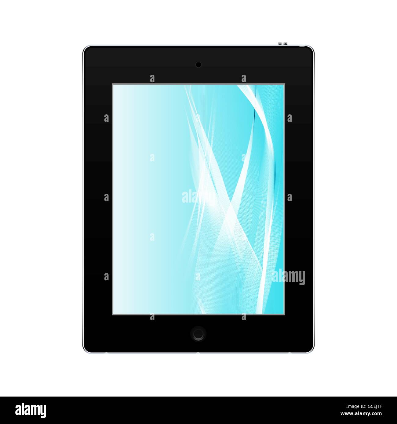 Modern tablet blank black Stock Vector Images - Alamy