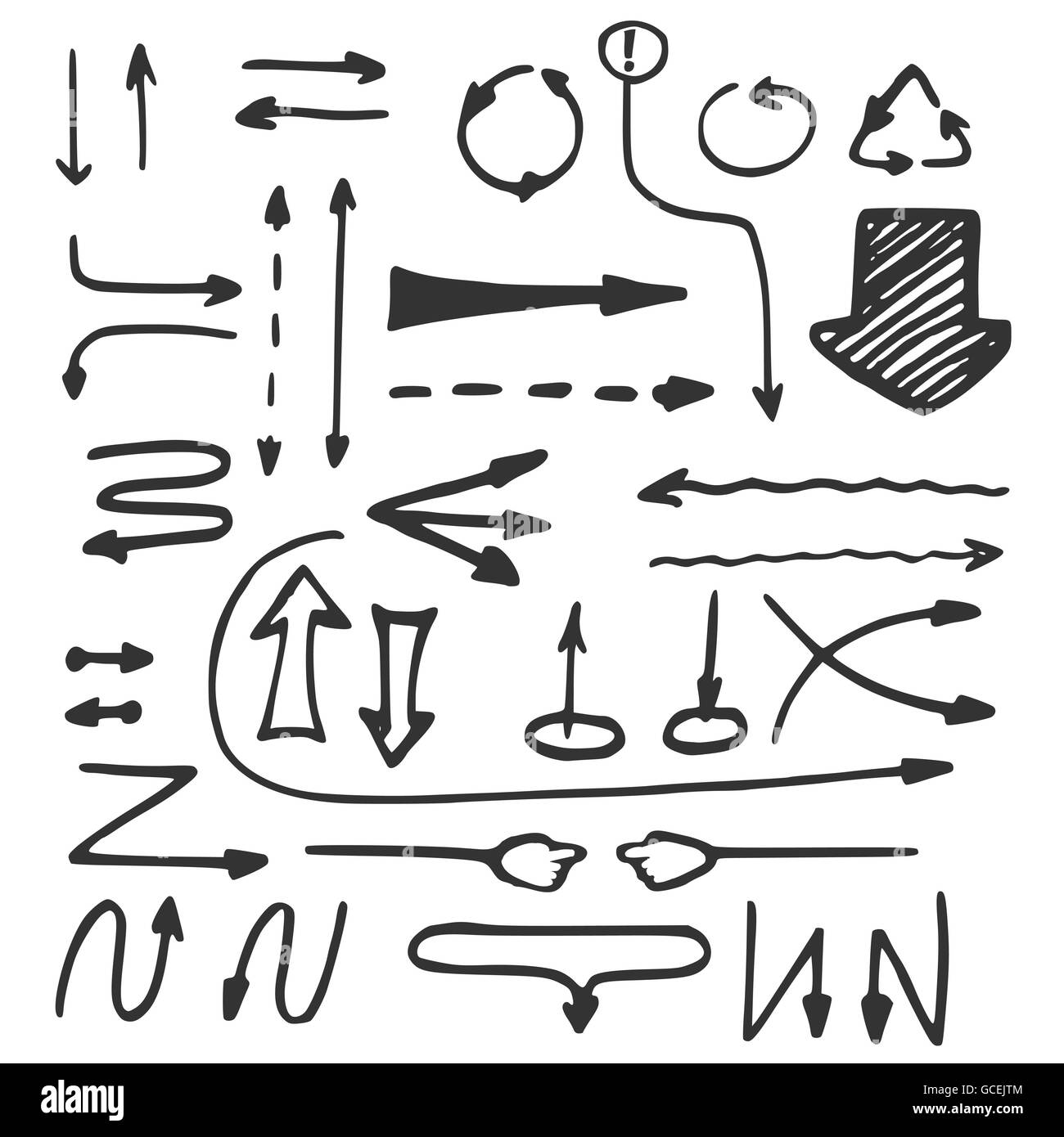 hand drawn arrows Stock Vector Image & Art - Alamy