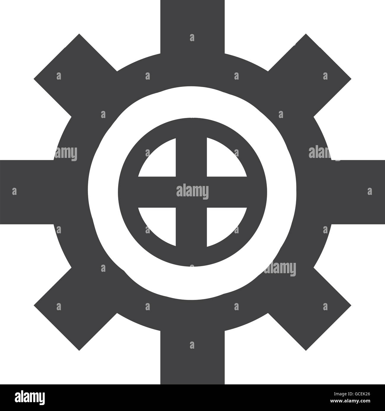 wheel cog industry, industrial icon gear Stock Vector Image & Art - Alamy