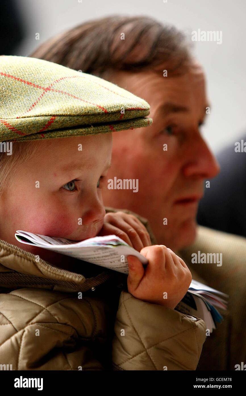 father Sean Jones and son James at Leopardstown Racecourse, Ireland ...
