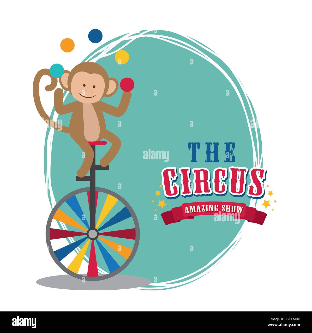 Monkey icon. Circus and Carnival design. Vector graphic Stock Vector ...