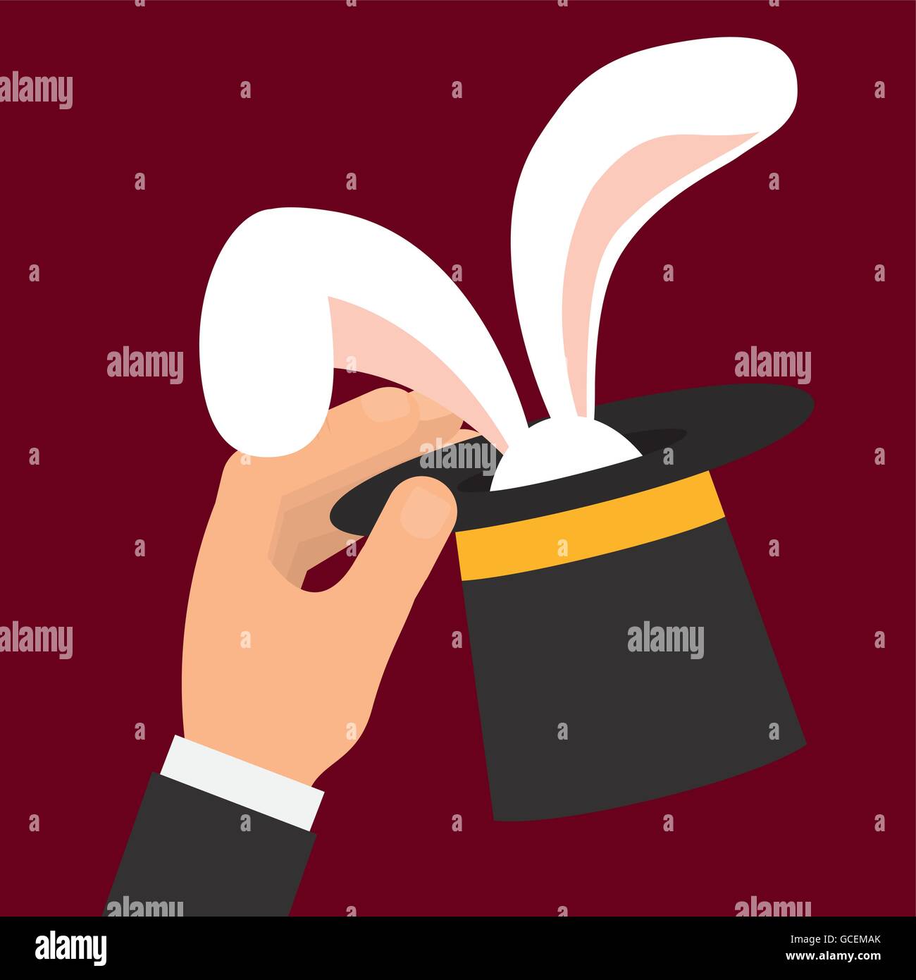 Rabbit inside hat icon. Circus and Carnival design. Vector graph Stock ...
